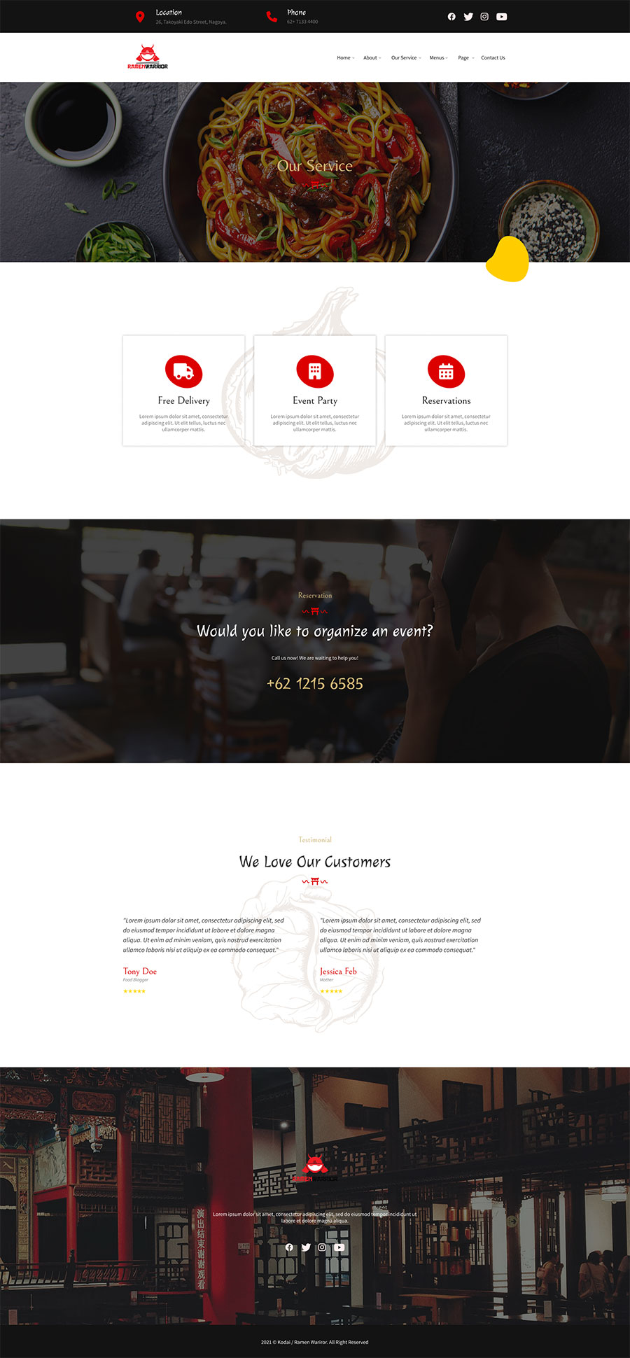 Kodai - Asian Restaurant HTML Template by Rometheme | ThemeForest